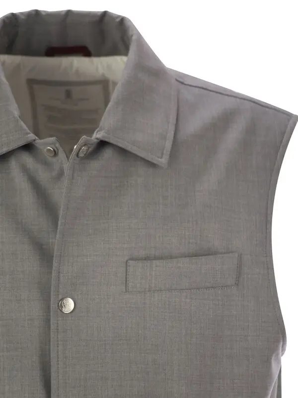 Brunello Cucinelli Padded Button-up Gilet - Gray