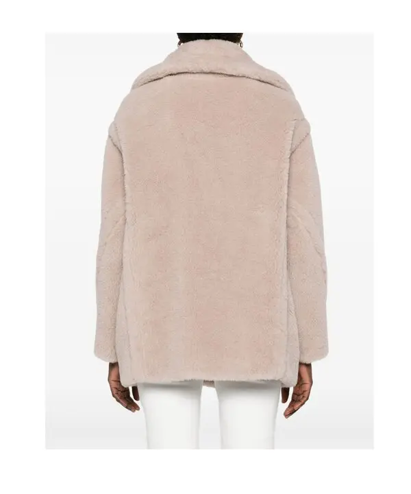 Max Mara Cuba Double-breasted Long-sleeved Coat - Sand-colored