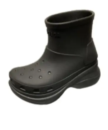 Balenciaga X Crocs Logo Embossed Ankle Boots