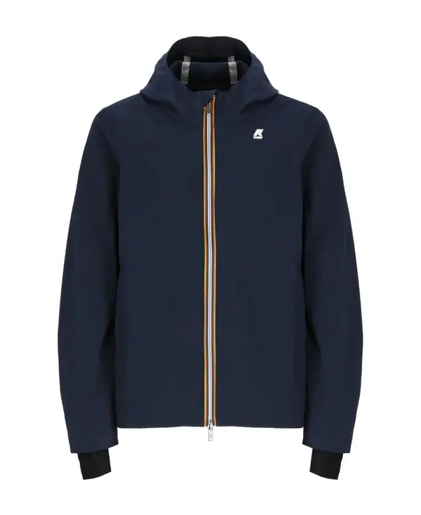 K-WAY Hooded Long-sleeved Zip-up Casual Jacket - Black