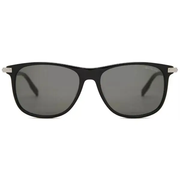 Montblanc Logo-plaque Square-frame Sunglasses - Gray