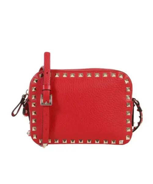 Valentino Garavani Rockstud Camera Shoulder Bag - Red