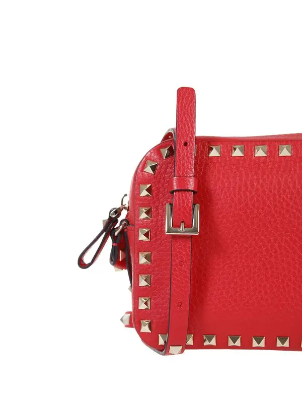 Valentino Garavani Rockstud Camera Shoulder Bag - Red
