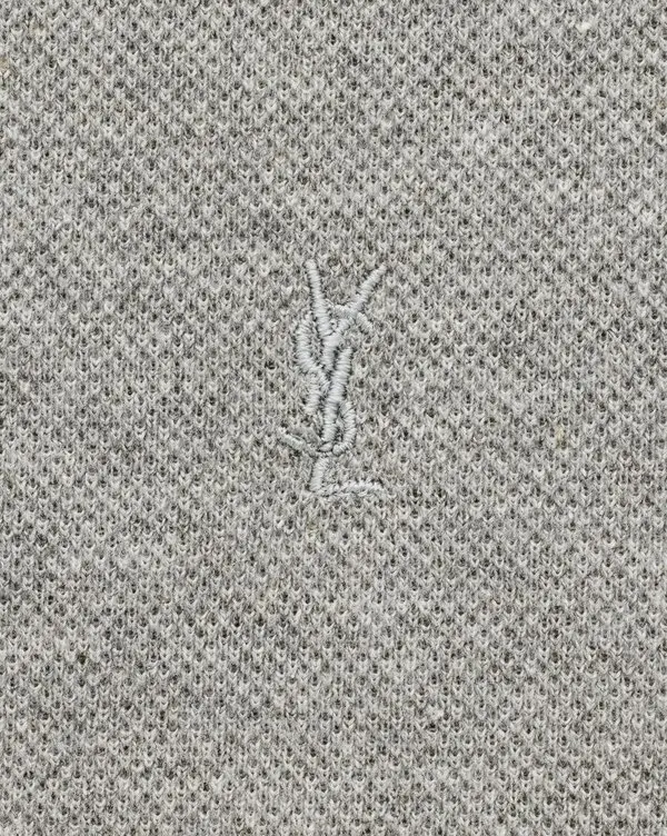 Saint Laurent Logo Embroidered Polo Shirt