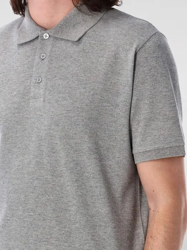Saint Laurent Logo Embroidered Polo Shirt