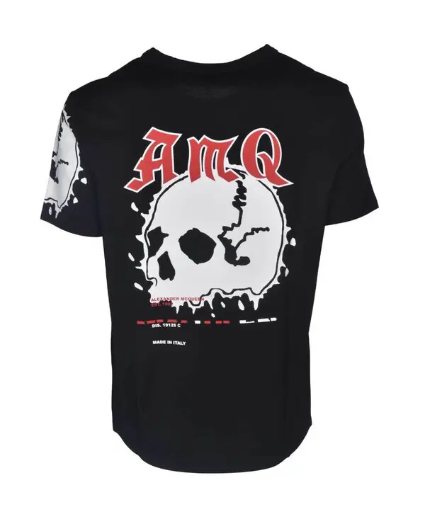 Alexander McQueen T-shirt With Round Neck And Short Sleeves