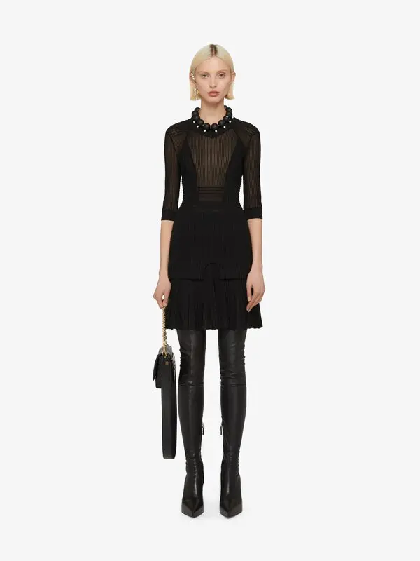 Givenchy V-neck Sheer Mini Dress