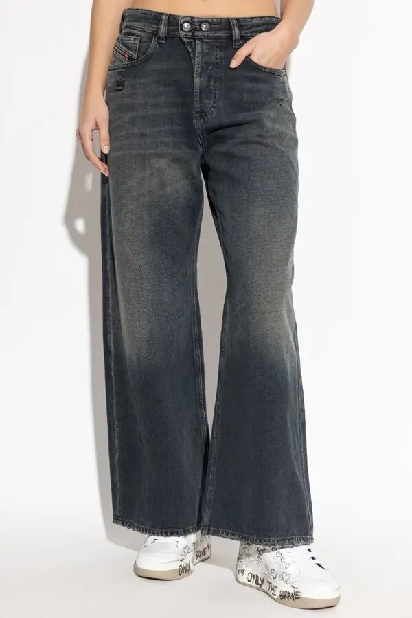 DIESEL® 1996 D-ssire Wide Leg Jeans - Black