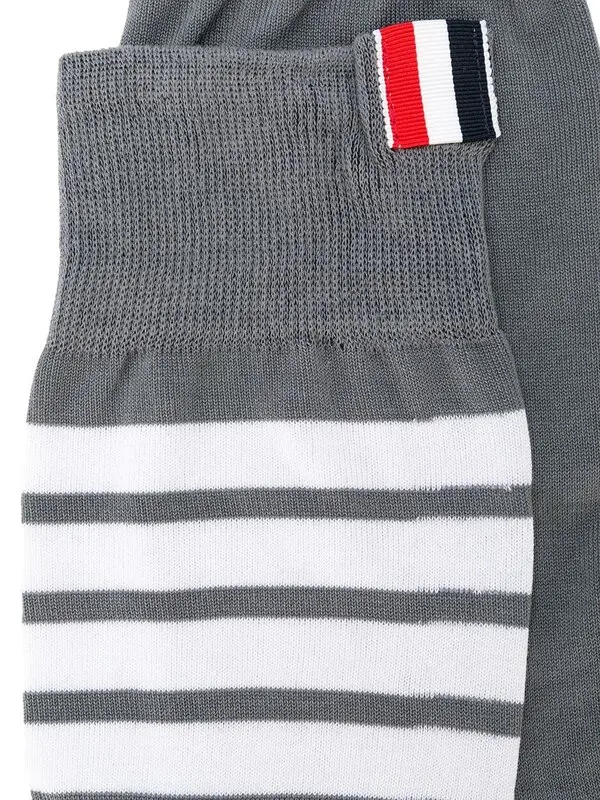 Thom Browne 4-bar Striped Crew Socks - Medium Gray