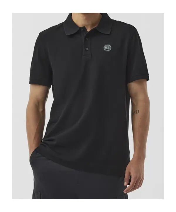 Canada Goose Beckley Logo Patch Polo Shirt - Black