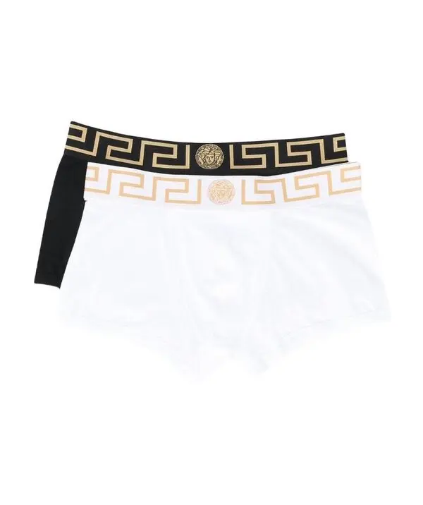 Versace Greca Border 2 Piece Trunks - White