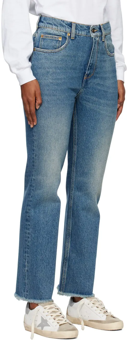 GOLDEN GOOSE Logo Patch Flared Jeans