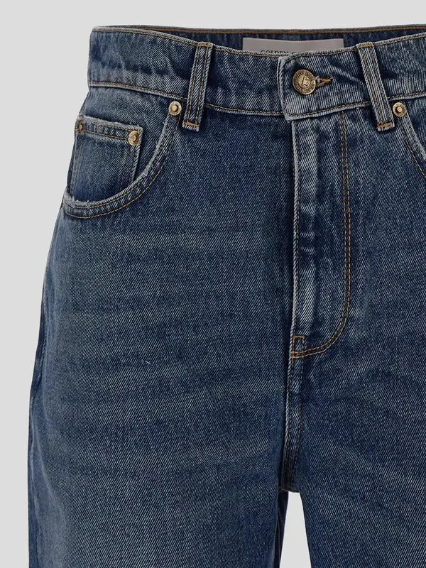 GOLDEN GOOSE Logo Patch Cropped Jeans