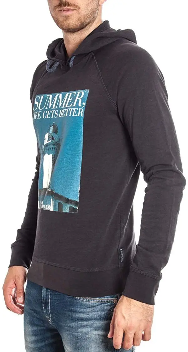 Emporio Armani Hooded Long Sleeve Sweater