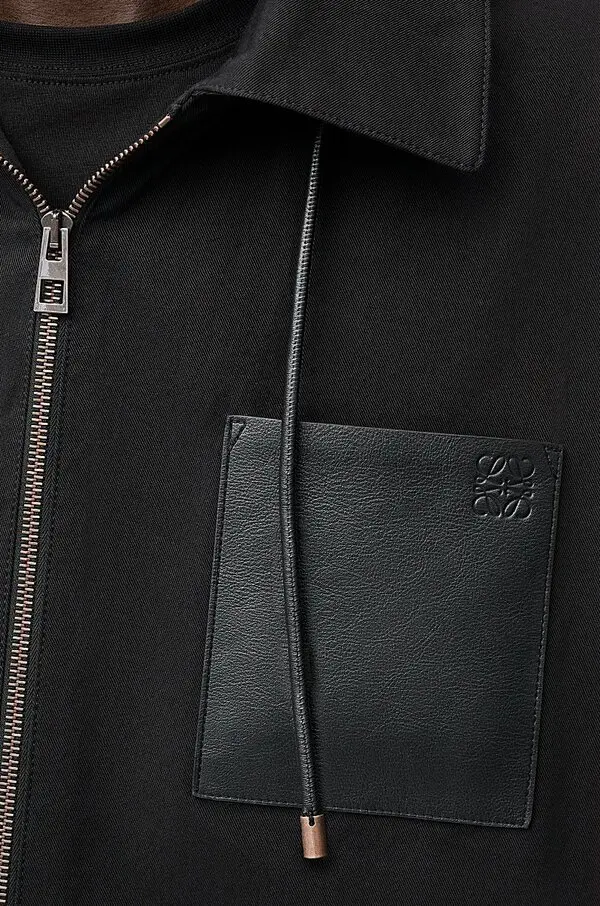 Loewe Zip-up Hooded Jacket - Black