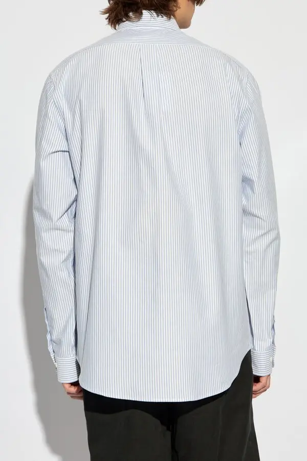 Bally Long Sleeved Striped Buttoned Shirt - White
