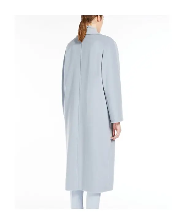 Max Mara Double-breasted Long Wool Coat - Blue
