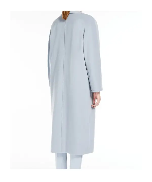 Max Mara Madame Belted Long-sleeved Coat - Light Blue