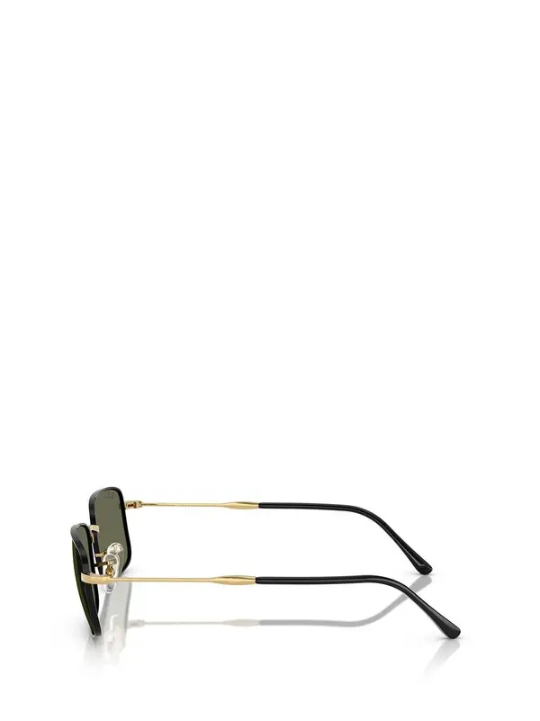 Ray-ban Rectangular Metal Sunglasses - Green