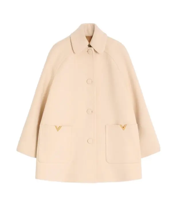 Valentino Garavani Logo Plaque Peacoat - Nude