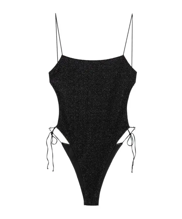 Oseree Halter One-piece Swimsuit - Black