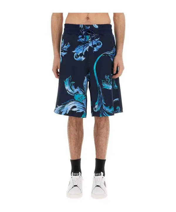 Versace Baroque Print Drawstring Shorts - Black