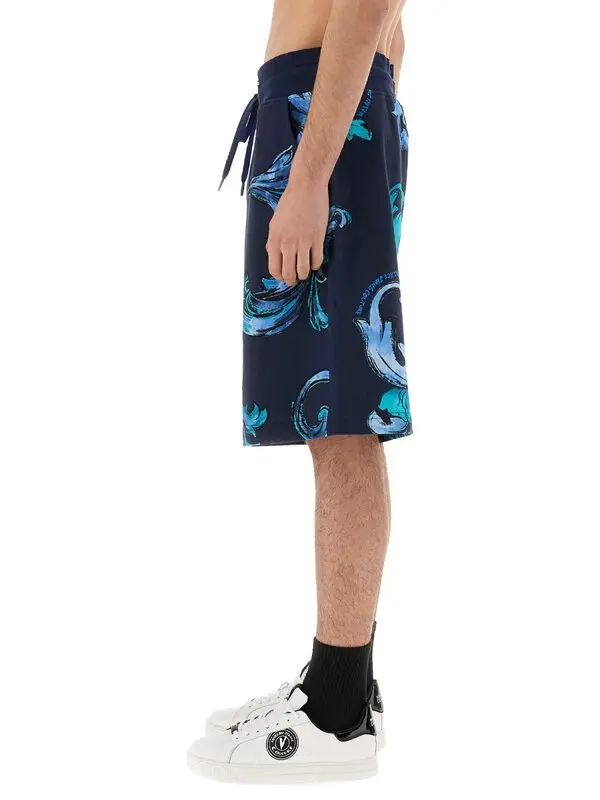 Versace Baroque Print Drawstring Shorts - Black