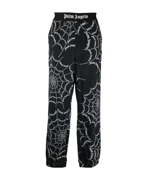 Palm Angels Spider Web Printed Pants