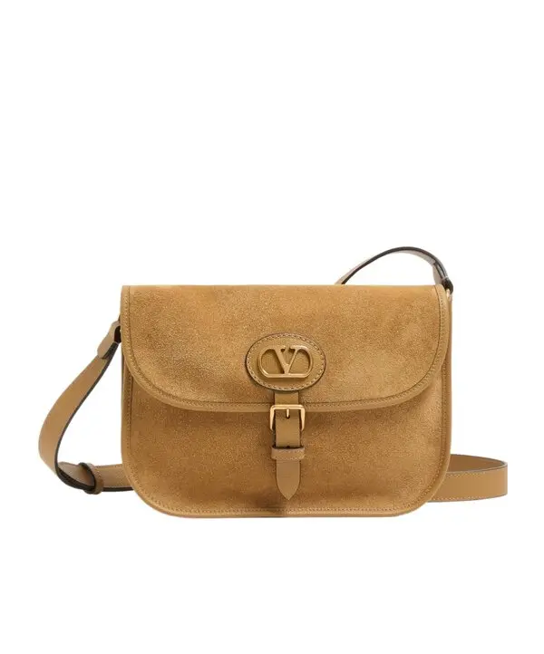 Valentino Garavani Antibes Foldover Top Shoulder Bag - Warm Brown