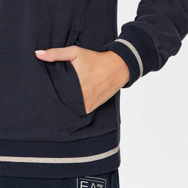 EA7 Zip-up Hoodie With Logo Detail