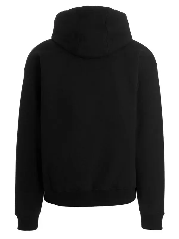 Versace Medusa Head Detailed Drawstring Hoodie - Black