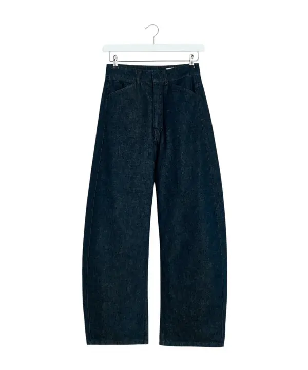 LEMAIRE High-waisted Curved Leg Jeans - Black
