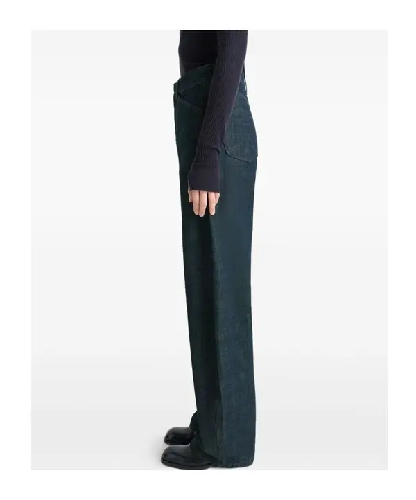 LEMAIRE High-waisted Curved Leg Jeans - Black