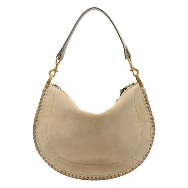 Isabel Marant Étoile Whipstitch-trim Suede Shoulder Bag - Nude