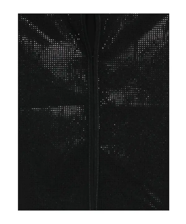 Emporio Armani Zip-up Top With Stand Collar And Short Sleeves