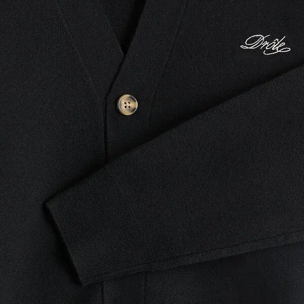 Drole De Monsieur Drôle De Embroidered Knitted Cardigan