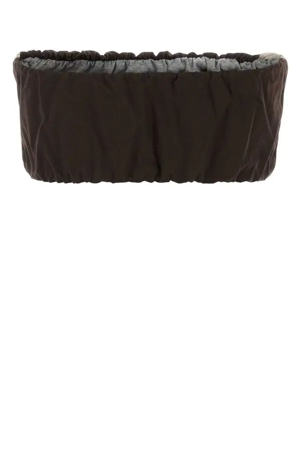 Miu Miu Twill Strapless Bandeau Top