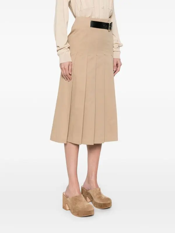 SEMICOUTURE Belted Pleated Skirt