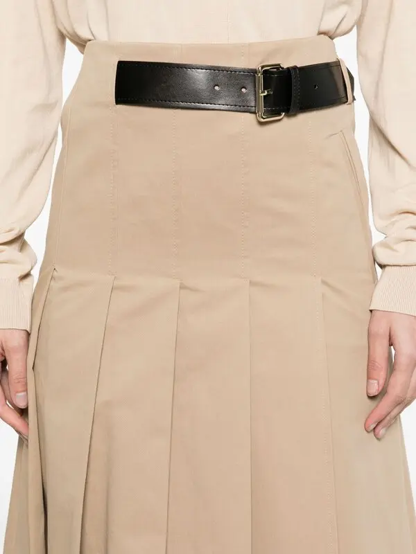 SEMICOUTURE Belted Pleated Skirt