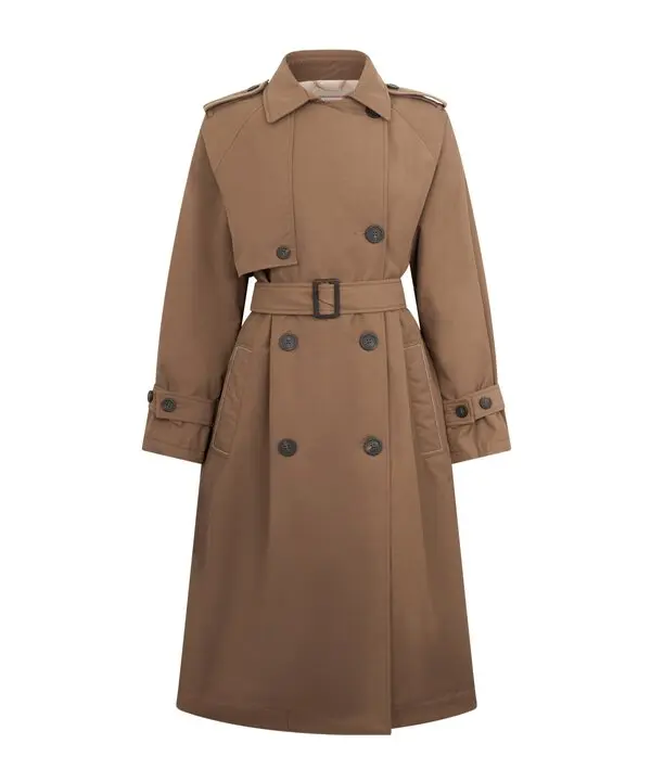 Peserico Spread Collar Double-breasted Trenchcoat