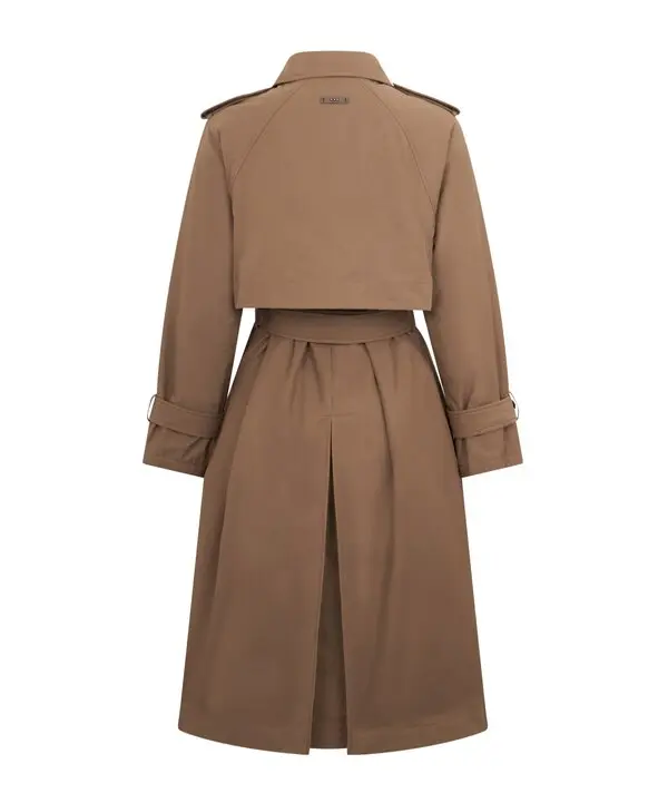 Peserico Spread Collar Double-breasted Trenchcoat