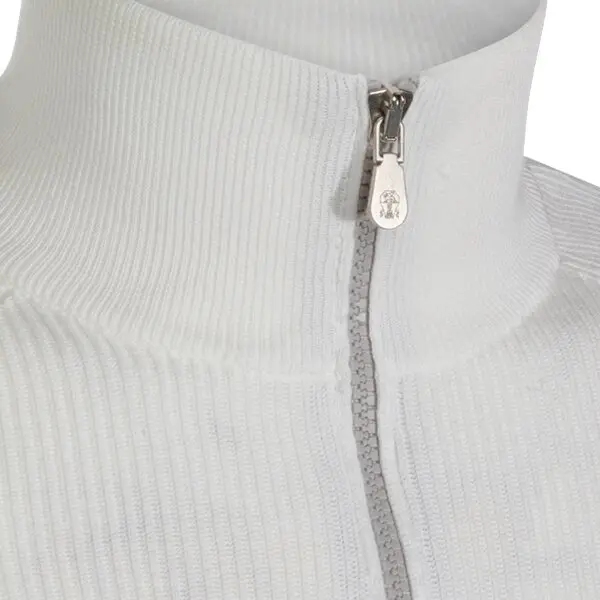 Brunello Cucinelli High Neck Knitted Jumper With Zip - No
