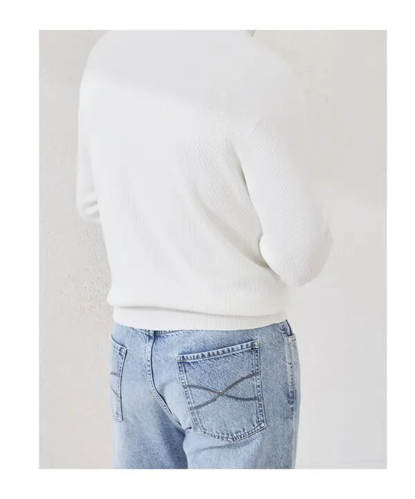 Brunello Cucinelli Cotton Quarter Zip Jumper