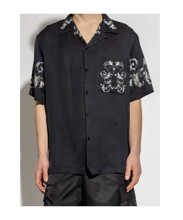 Versace Barocco Print Short-sleeved Shirt