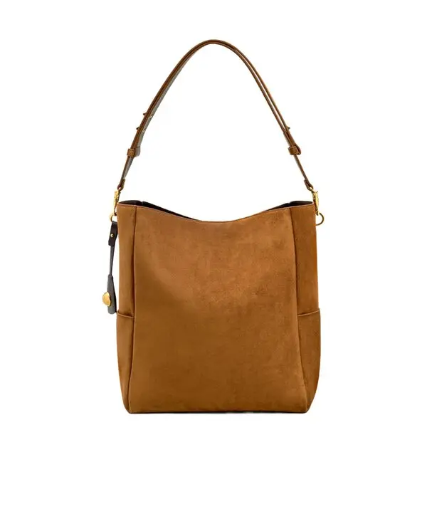 Ami Carrousel Leather Bucket Bag - Hazelnut