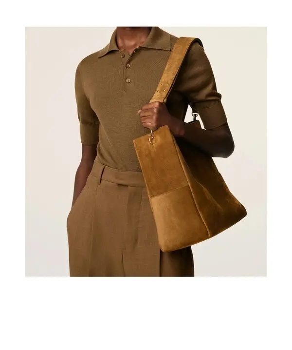 AMI Paris Carrousel Leather Bucket Bag