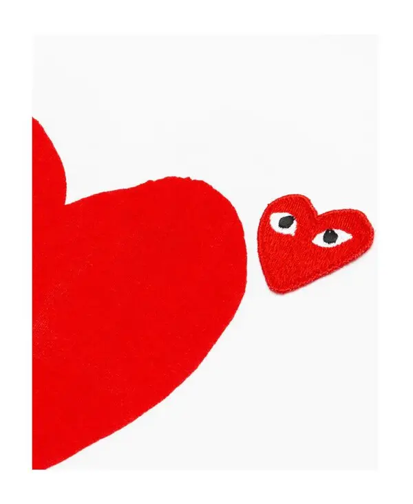 Play Comme Des Garcon Logo Short-sleeved T-shirt - White