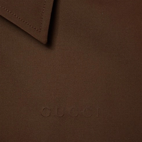 Gucci Embossed Twill Zip-up Jacket