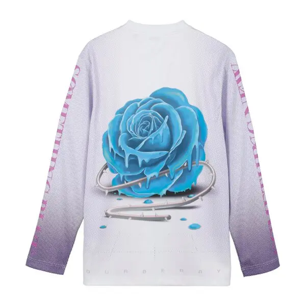 Burberry Floral Rose Printed Long Sleeve Crewneck T-shirt