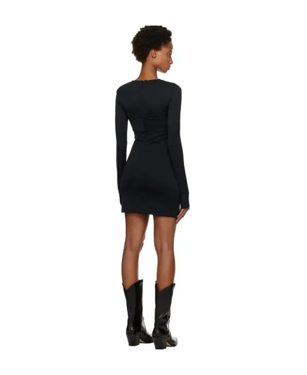 AMBUSH Monogram-jacquard Mini Dress - Black